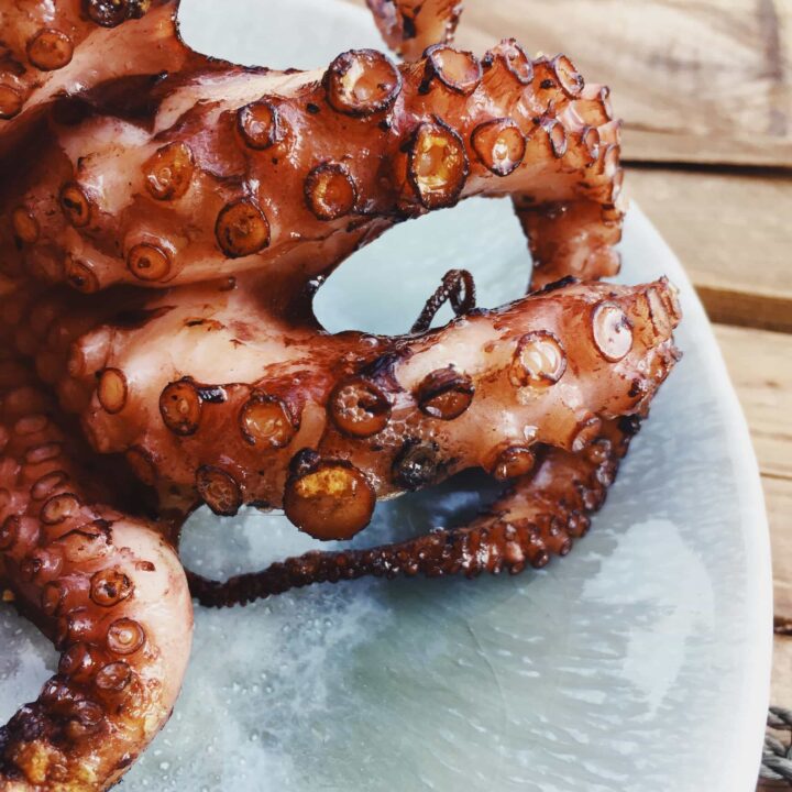 Greek Grilled Octopus {Traditional Mediterranean Recipe}