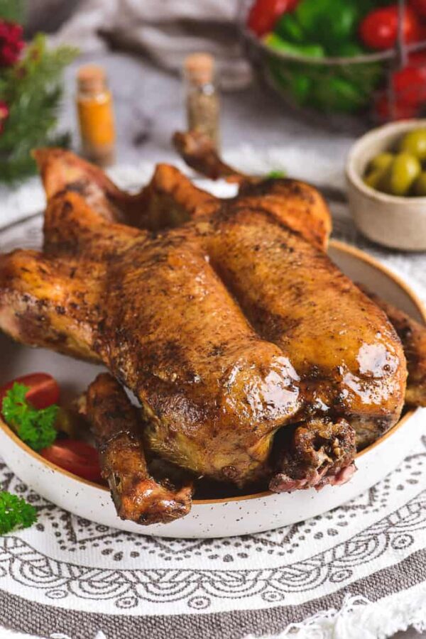 Oven Roasted Crispy Whole Duck & Orange Maple Glaze