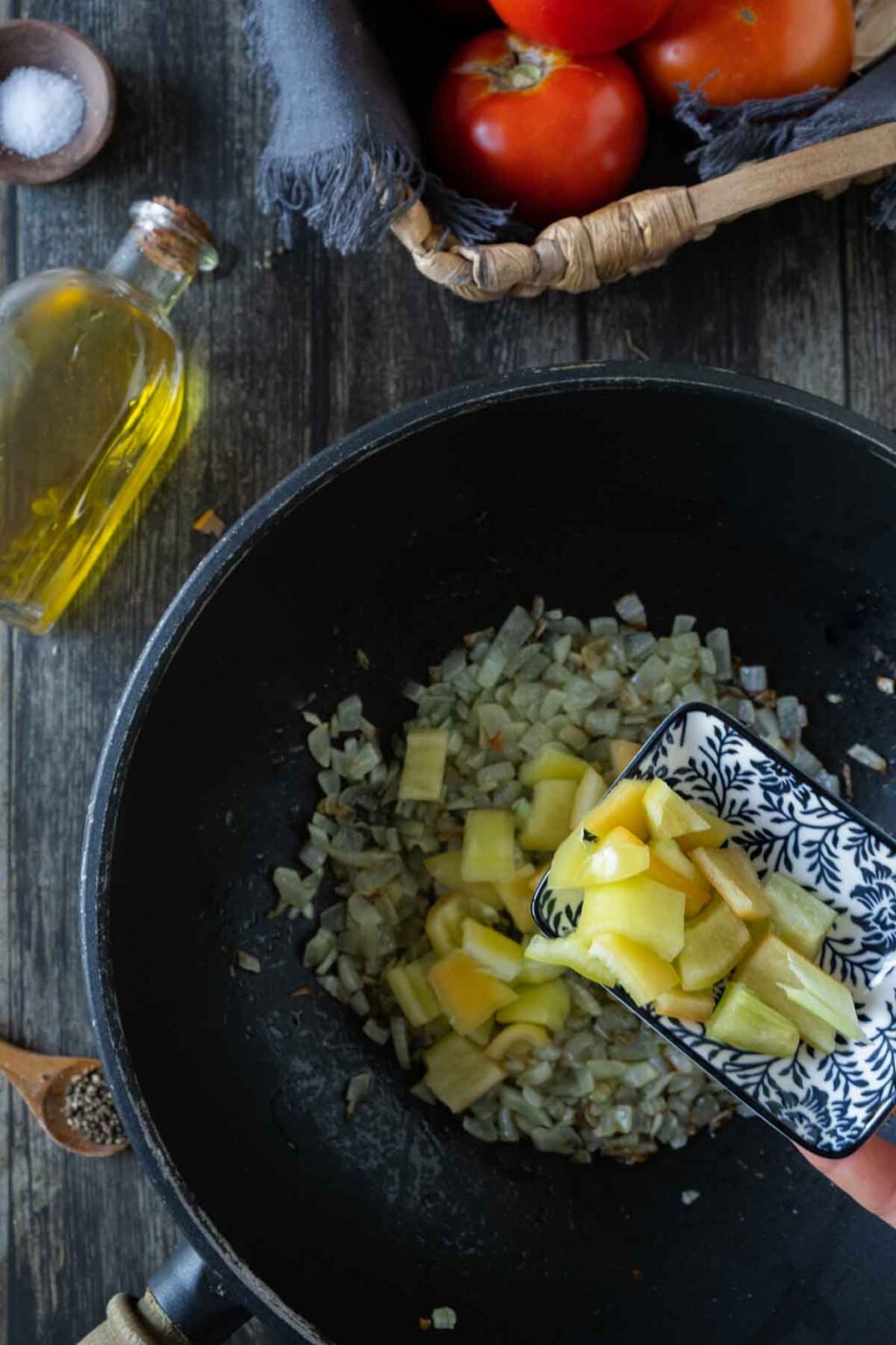 Sataraš: Croatian Stewed Tomato & Pepper Side Dish