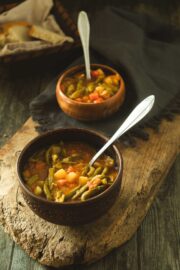 Rustic Green Bean Soup (Mahuna) - The Peasant's Daughter