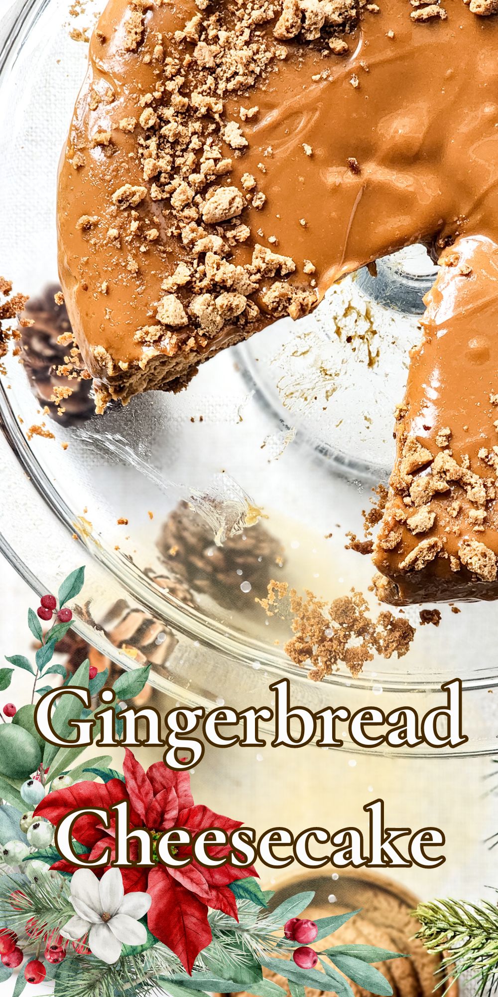 Gingerbread Cheesecake With Caramel Topping - The Peasant's Daughter