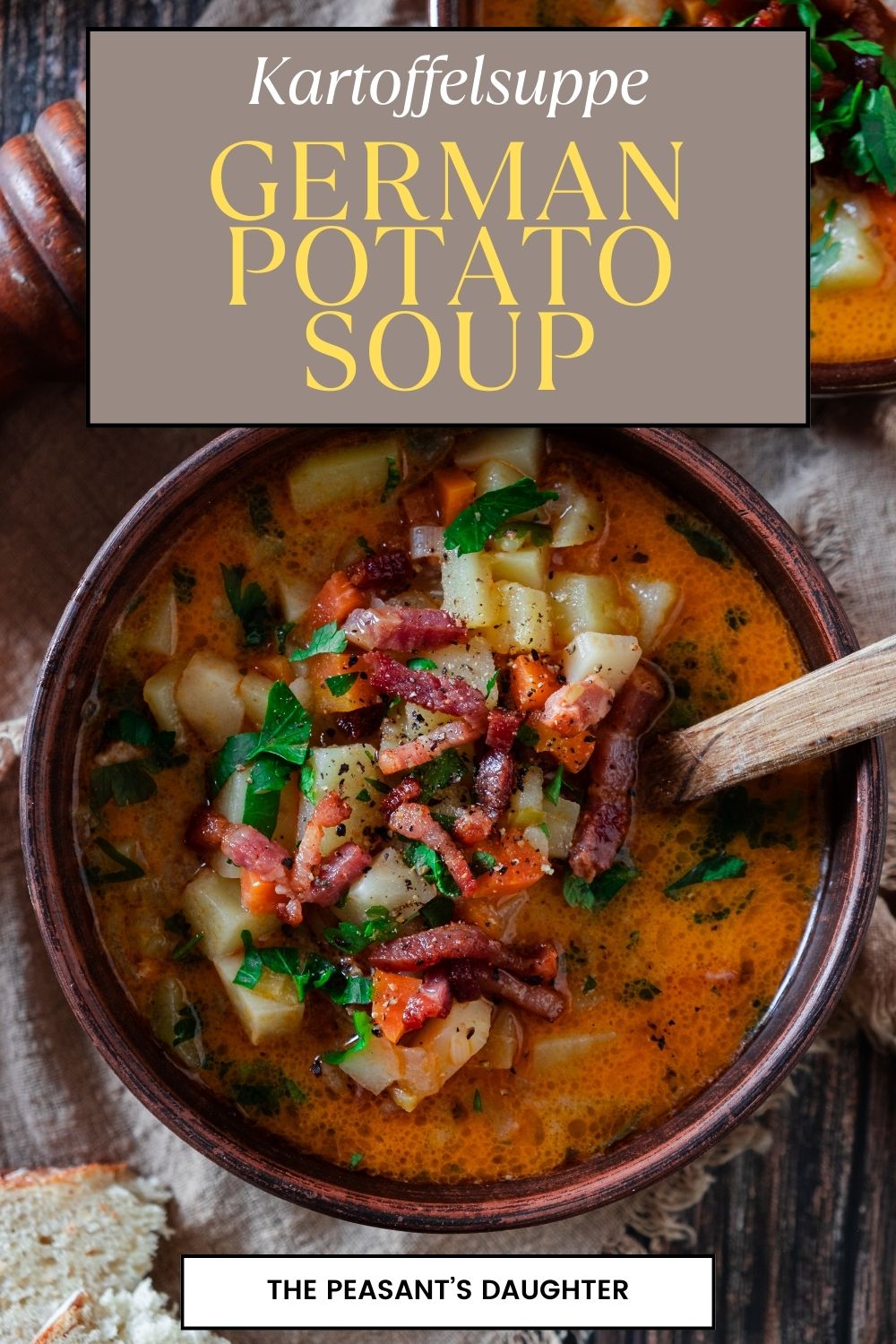 German Potato Soup (Kartoffelsuppe) - The Peasant's Daughter