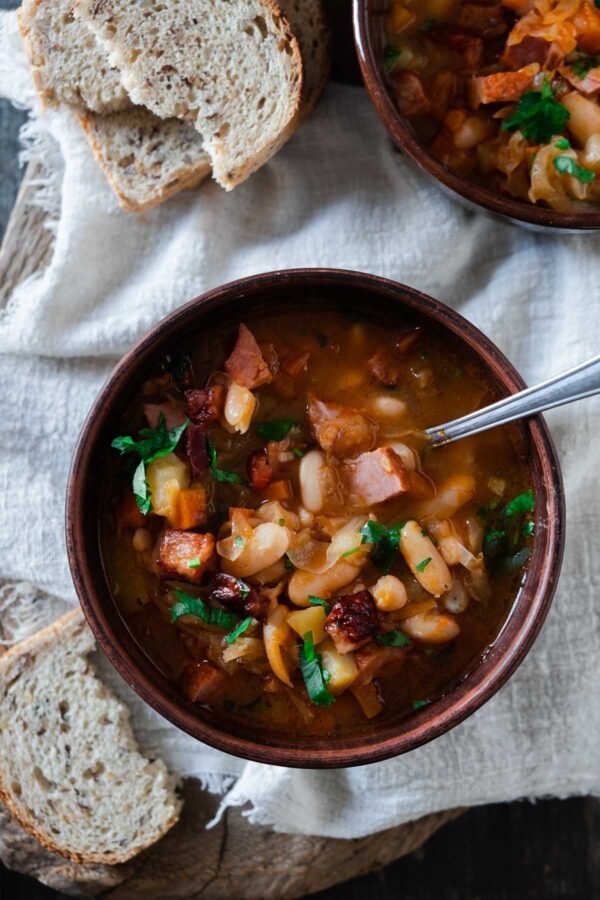 Pork, Bean & Sauerkraut Soup (Istrian Jota) - The Peasant's Daughter