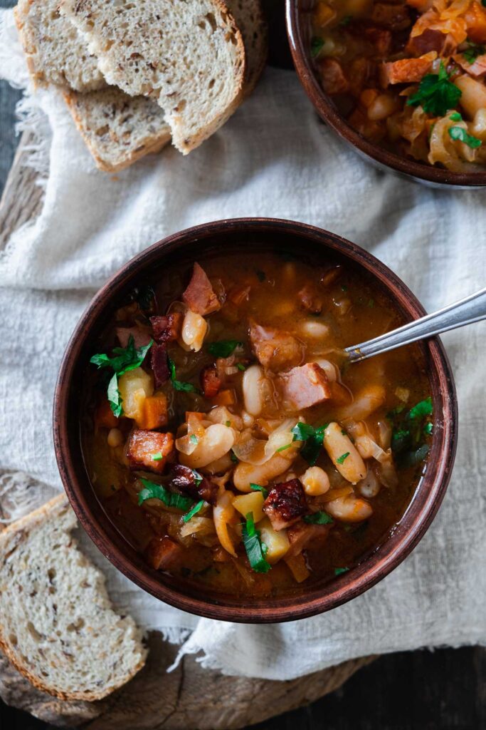 Pork, Bean & Sauerkraut Soup (Istrian Jota) - The Peasant's Daughter