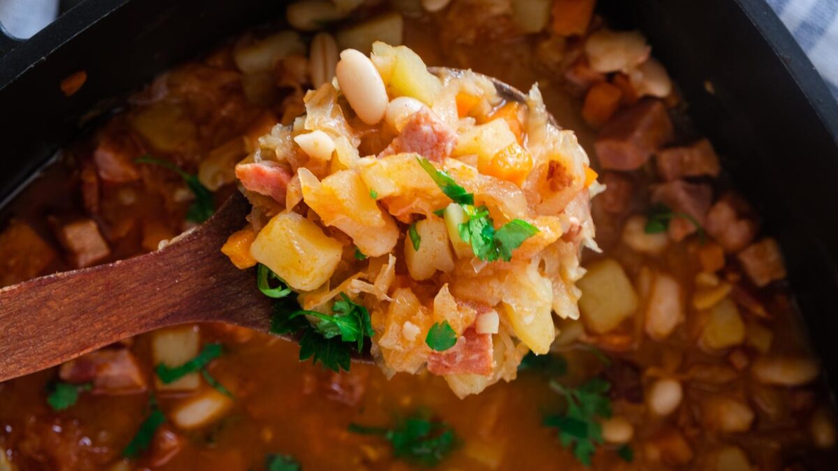 Pork, Bean & Sauerkraut Soup (Istrian Jota) - The Peasant's Daughter